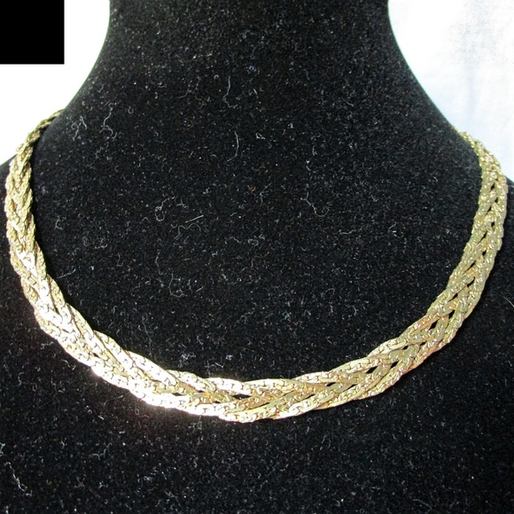Jewelry | Gold Braided Chain Necklace | Poshmark